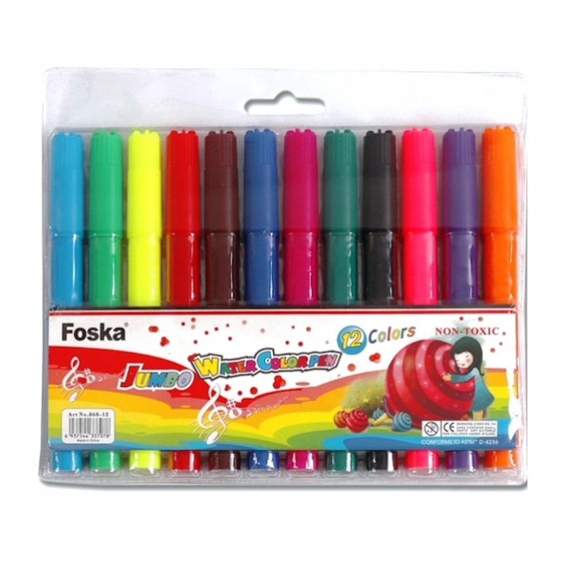 Foska Jumbo Fibre Pens (12) | Programit (Pty) Ltd