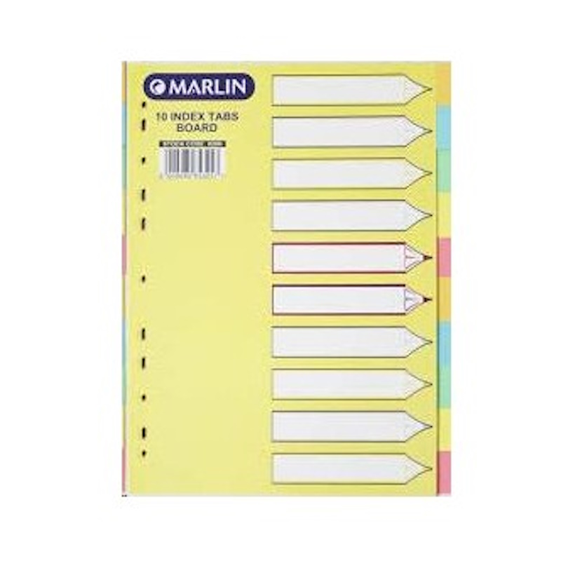 Marlin Board Dividers 10 Tab (pastel) | Programit (Pty) Ltd