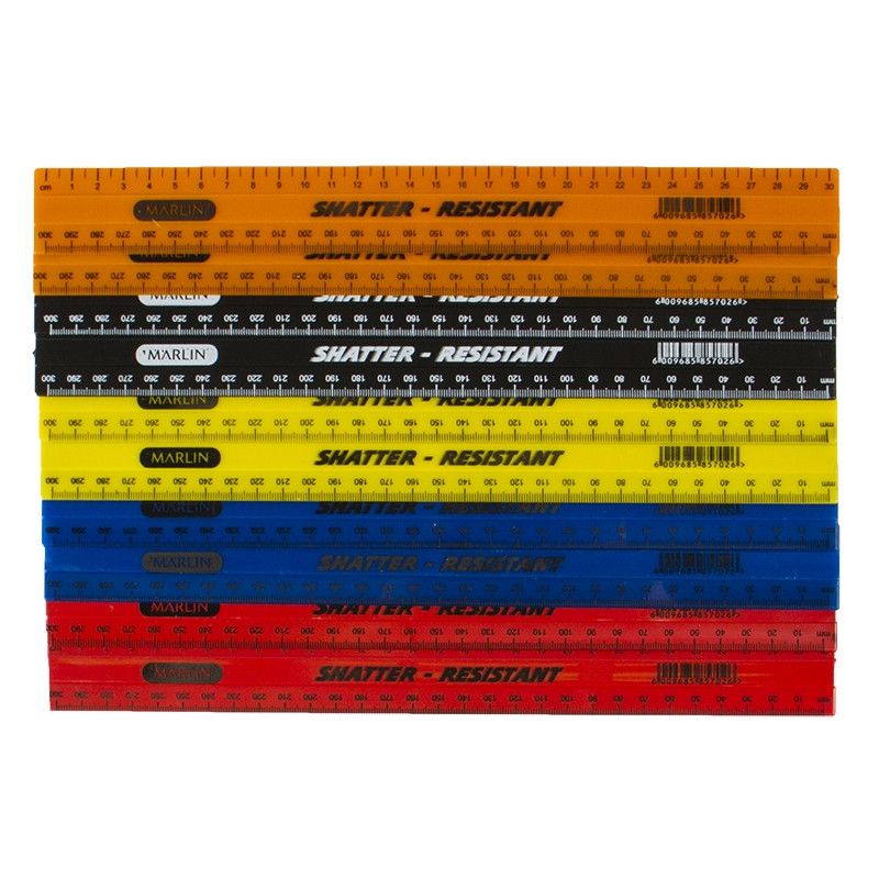 Marlin Coloured Ruler 30cm (assorted) | Programit (Pty) Ltd